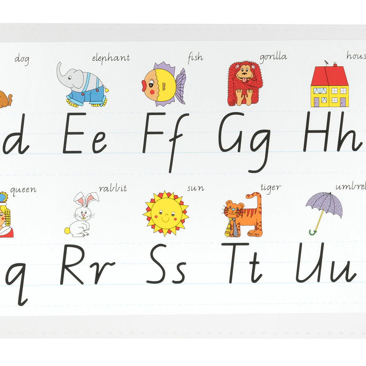Alphabet Desk Strips Modern Cursive Script - Hangsell