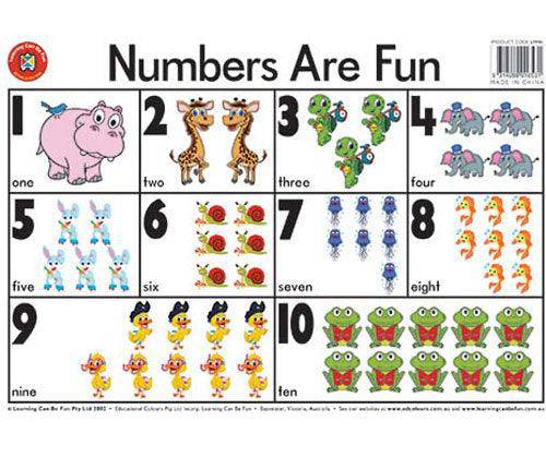 Numbers Are Fun Placemat | Educational Vantage
