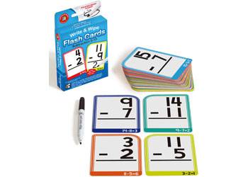 Write & Wipe Flash Cards Subtraction 0-15 | Educational Vantage