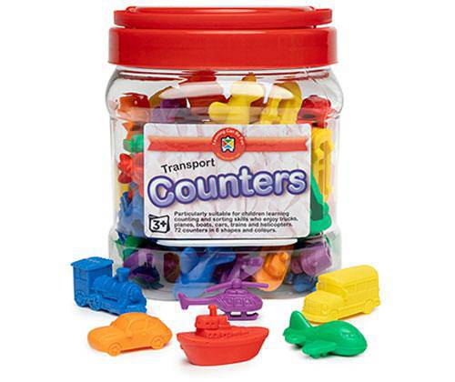 Transport Counters Jar Pack of 72 | Educational Vantage