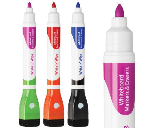 Write 'n' Wipe Whiteboard Markers 6 Colours Pack of 3 | Educational Vantage