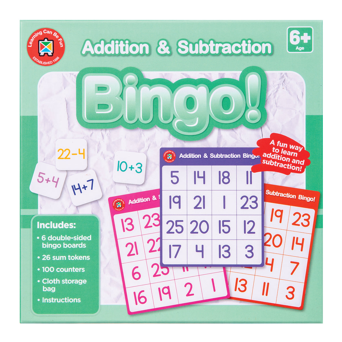 Addition & Subtraction Bingo | Educational Vantage