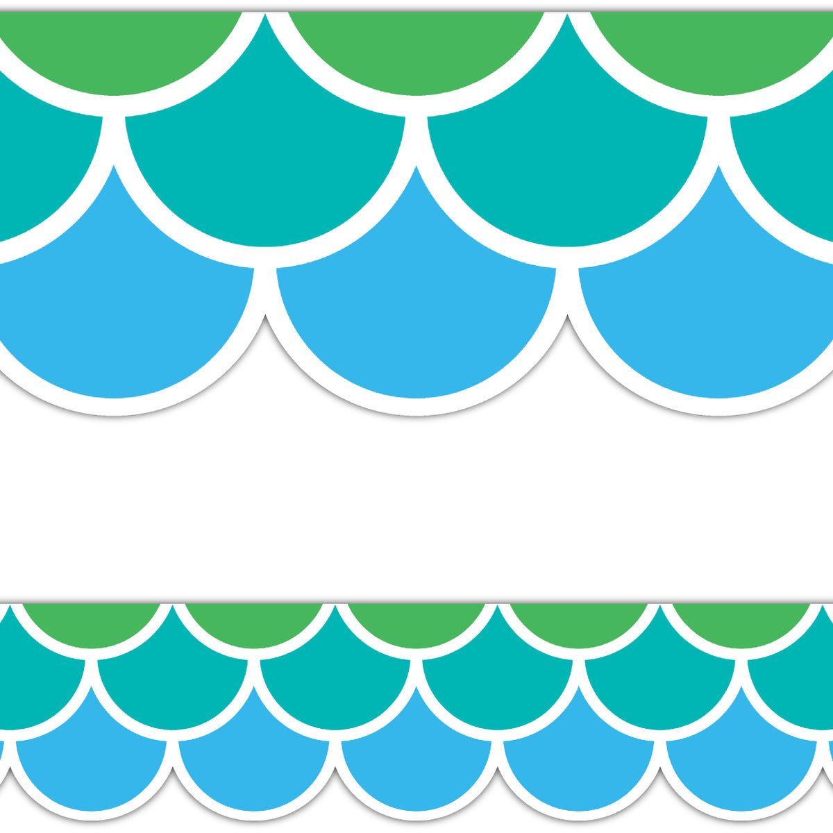 Cool Tones Scallops Border