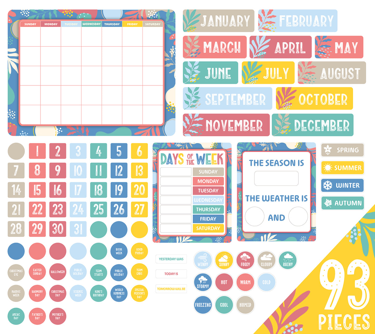 Growing Minds Calendar Bulletin Board Set | Educational Vantage