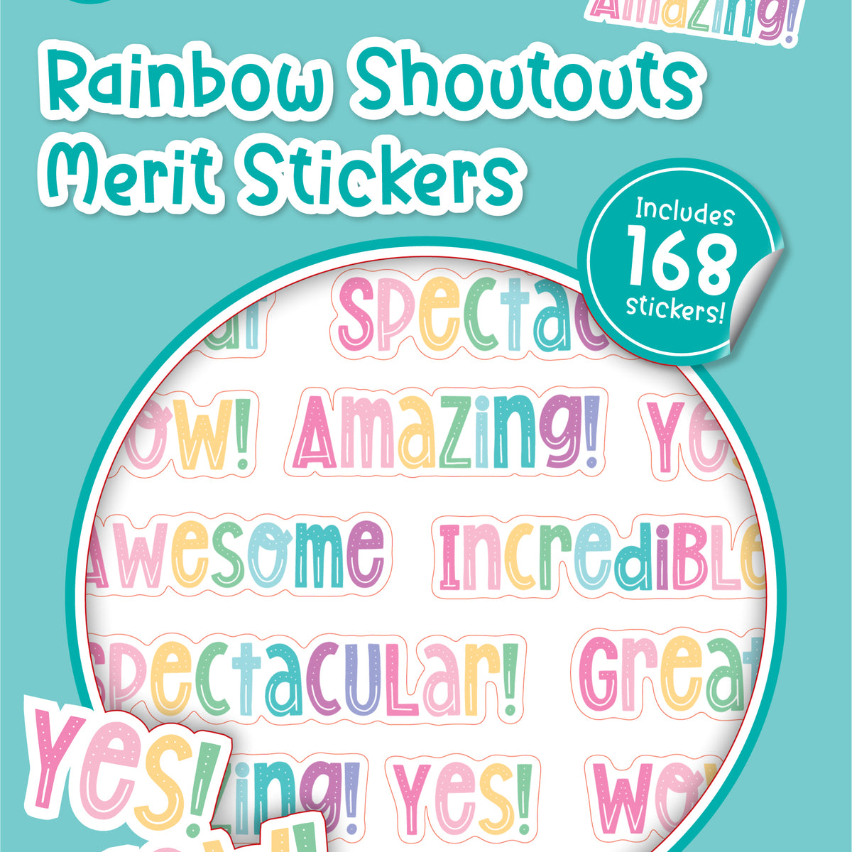 Rainbow Shoutouts Merit Sticker Book | Educational Vantage