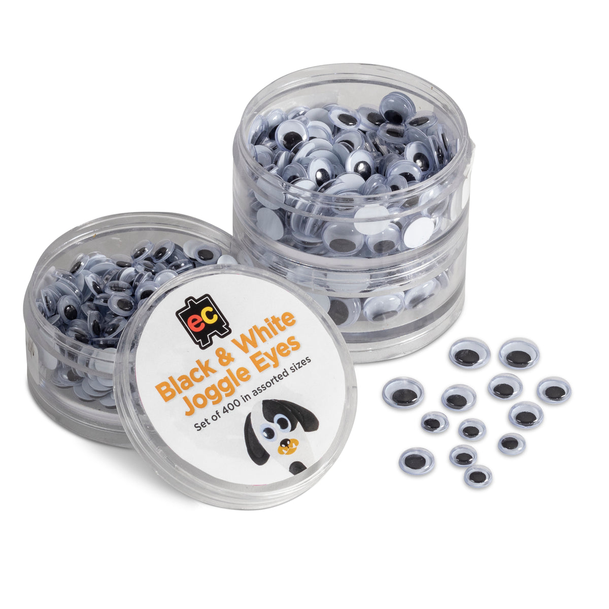 Black & White Joggle Eyes - Set of 400