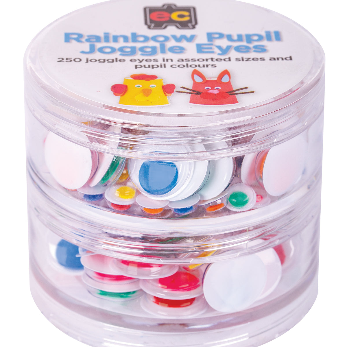 Rainbow Pupil Joggle Eyes - Set of 250