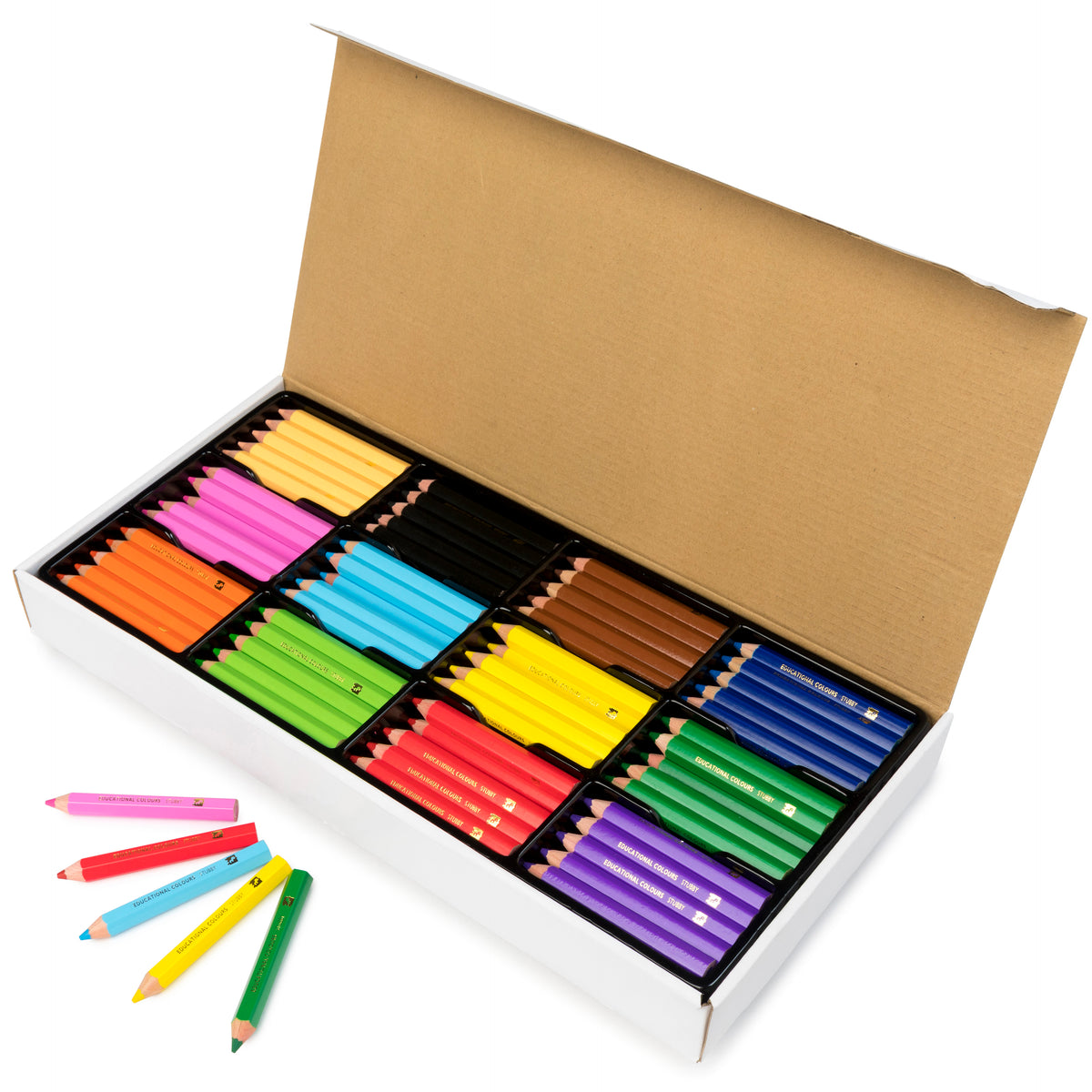 Jumbo Stubby Colour Pencils - Pack of 120 | Educational Vantage