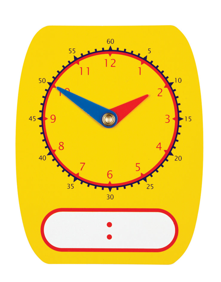 Clock Dial Digital/Analog Write On/Wipe Off 5 Pieces | Educational Vantage