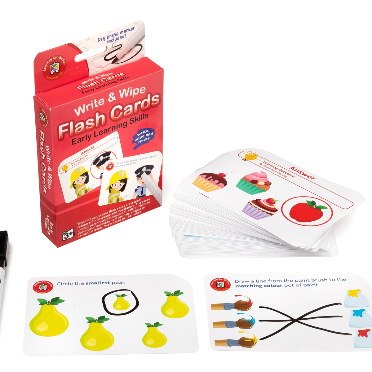 Write & Wipe Flash Cards Early Learning Skills | Educational Vantage