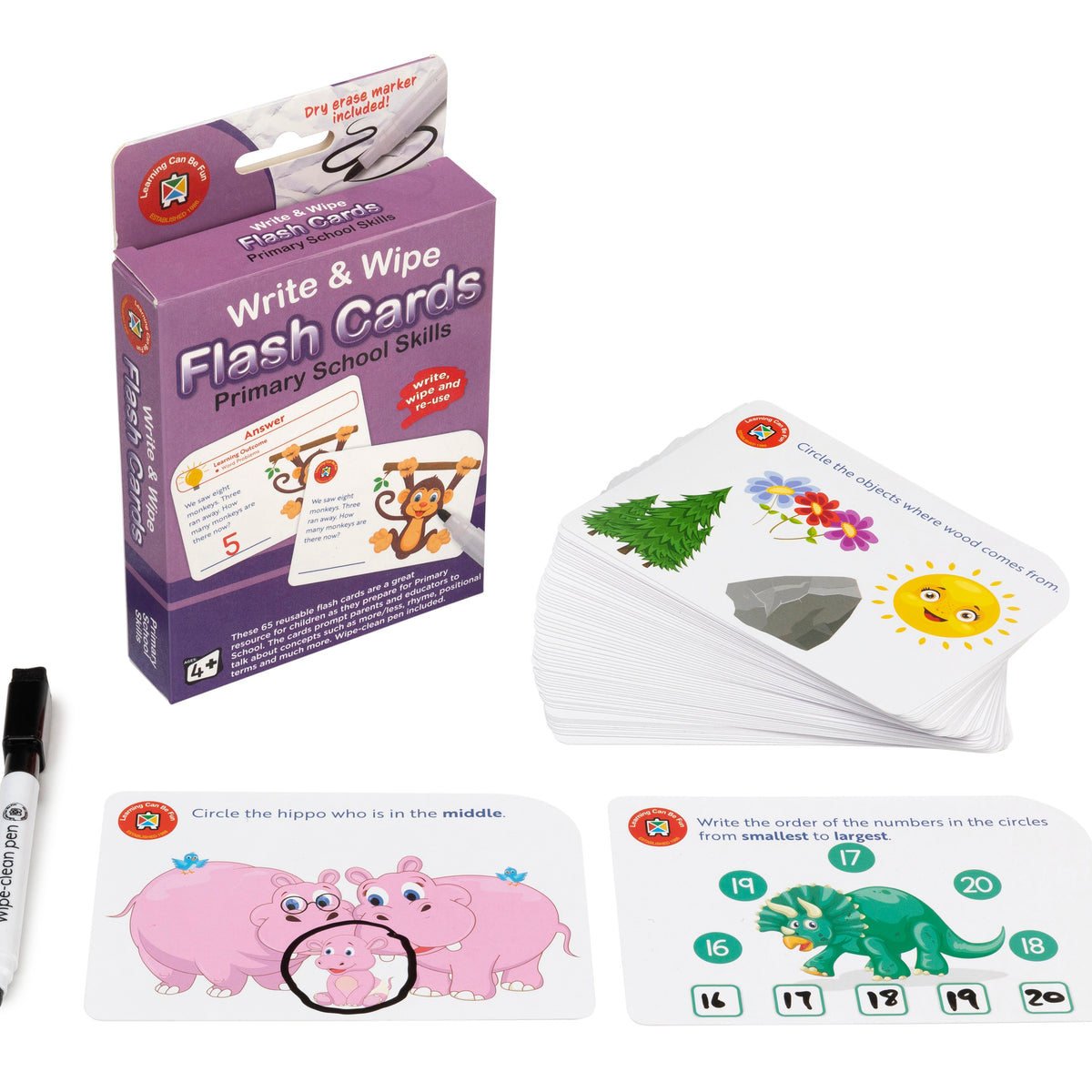 Write & Wipe Flash Cards Primary School Skills | Educational Vantage