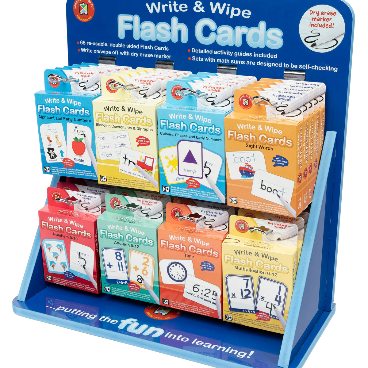 Write & Wipe Flash Cards Display | Educational Vantage