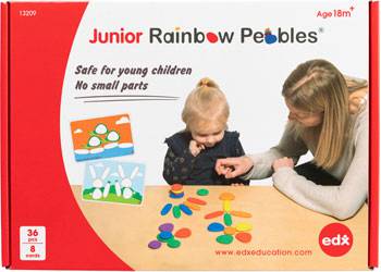 Junior Rainbow Pebbles Set (with cards) | Educational Vantage