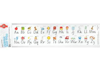 Alphabet Desk Strips Modern Cursive Script - Hangs | Educational Vantage