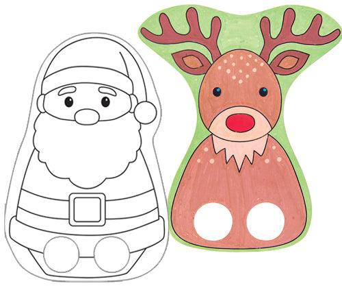 Cardboard Christmas Finger Puppets Pack of 30 | Educational Vantage