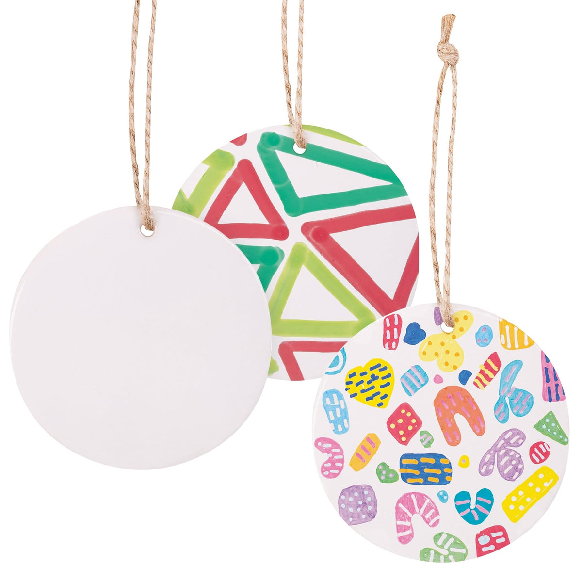 Ceramic Shape Round Pack of 10 | Educational Vantage