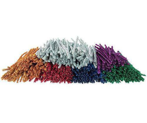 Basics Coloured Tinsel Stems 15cm Pack of 500 | Educational Vantage