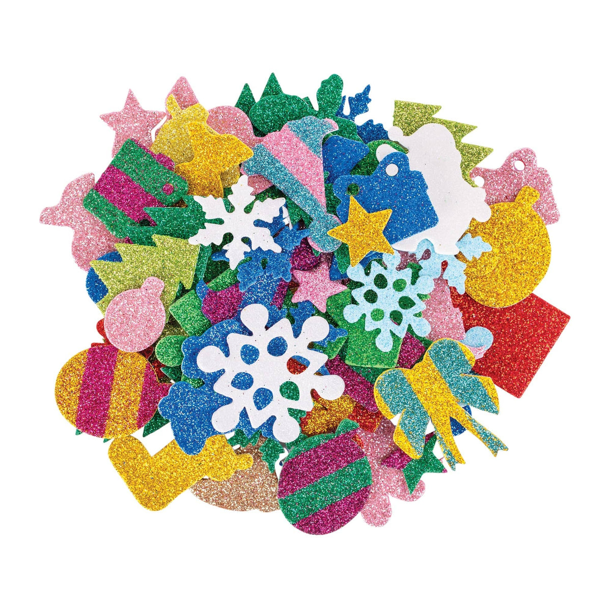 EVA Christmas Adhesive Shapes Pack of 100 | Educational Vantage