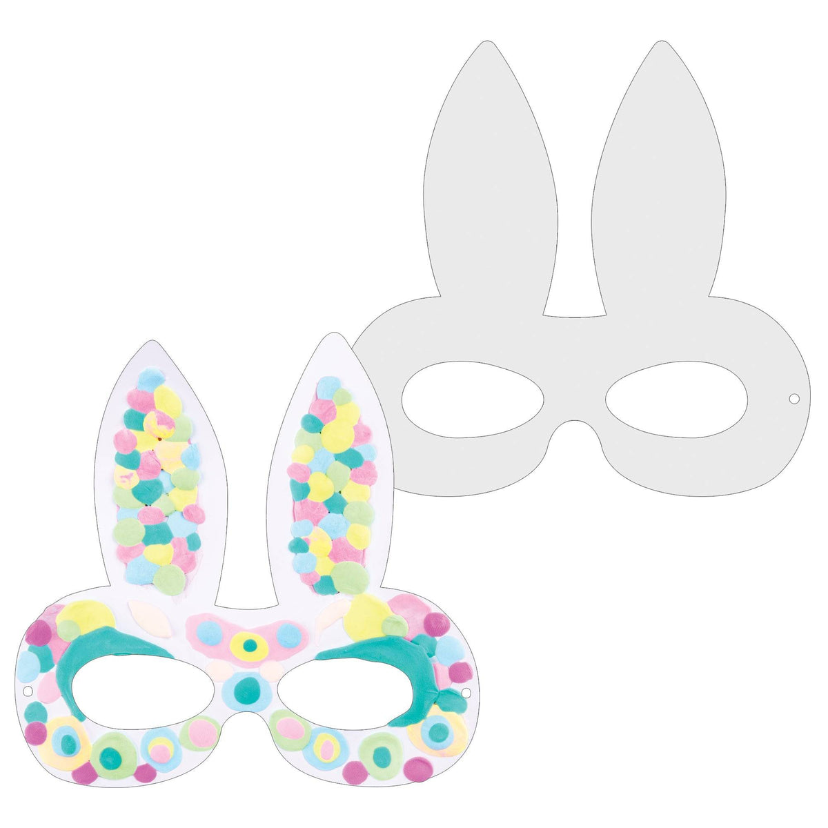 Cardboard Easter Bunny Mask Pack of 30 | Educational Vantage