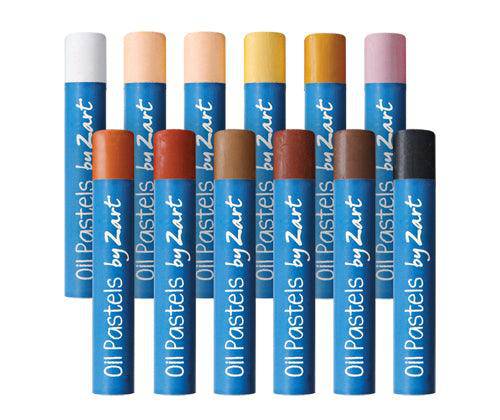 Basics Oil Pastels Skin Tone Colours Pack of 12 | Educational Vantage