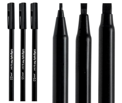Calligraphy Pen Assorted Sizes Black Pack of 3 | Educational Vantage