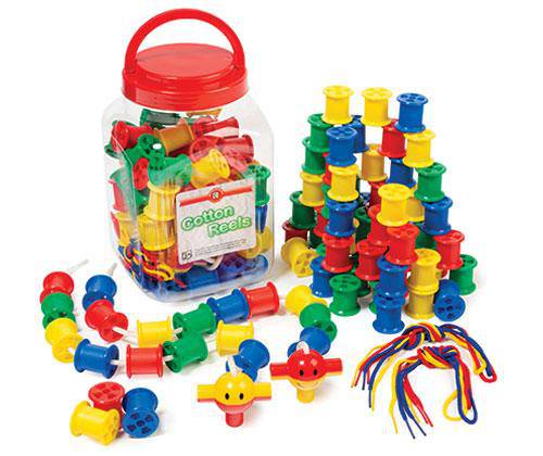 Cotton Reels Jar Pack of 80 | Educational Vantage